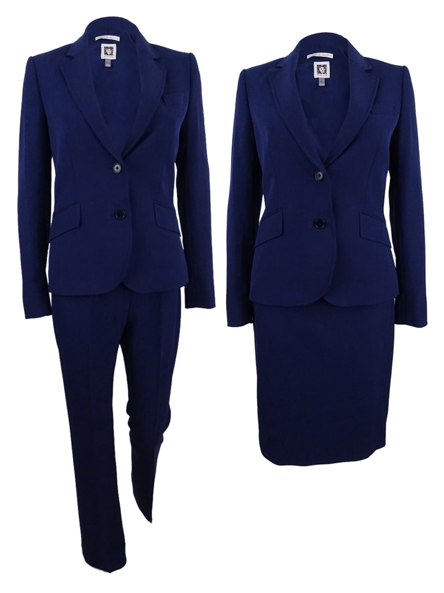 Anne Klein womens 3p Skirted Suit Set, 10, Blue - Walmart.com