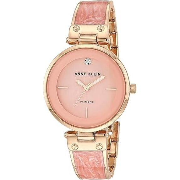 Anne Klein Genuine Diamond Dial Bangle Ladies Watch - Walmart.com