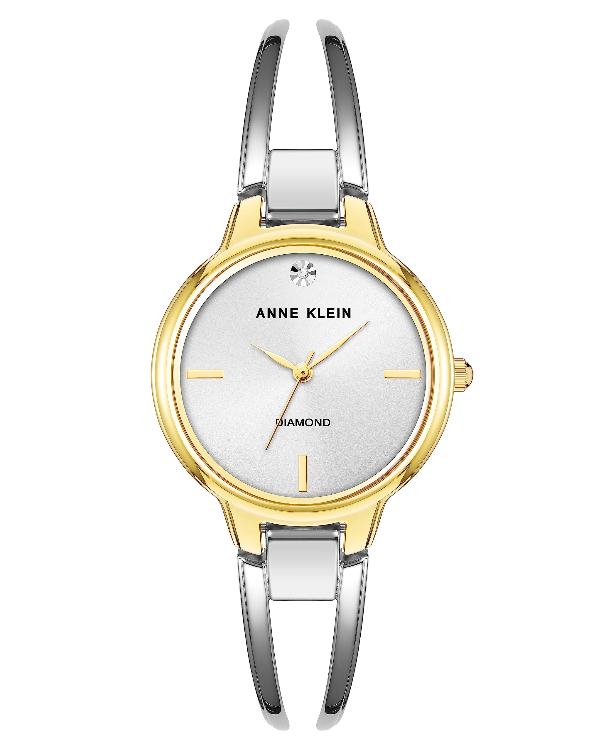 Anne Klein Women's Genuine Diamond Dial Bangle Watch AK/2627SVTT ...