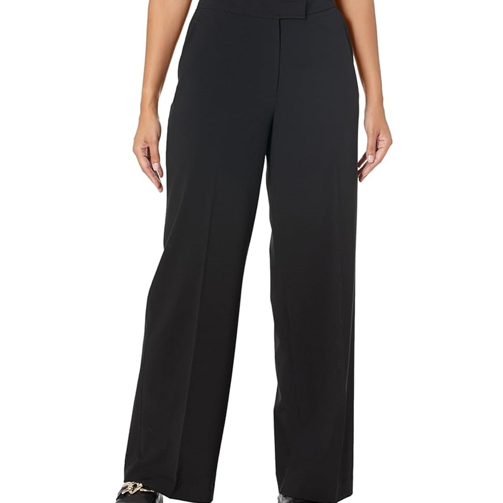 Anne Klein Womens Basic Dress Pants, Black, 10 Long - Walmart.com