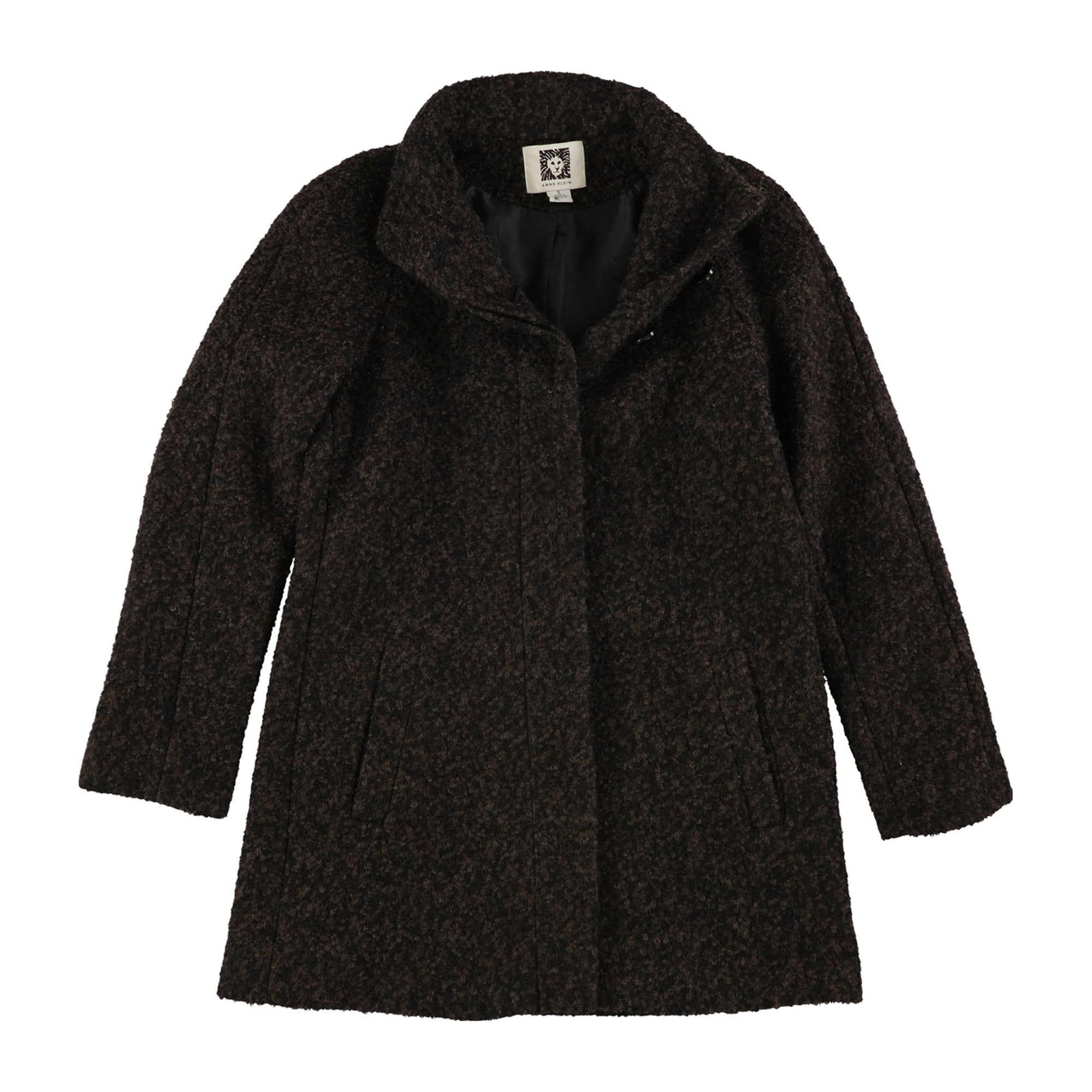 Anne Klein Womens Marled Wool Blend Coat, Brown, Small - Walmart.com