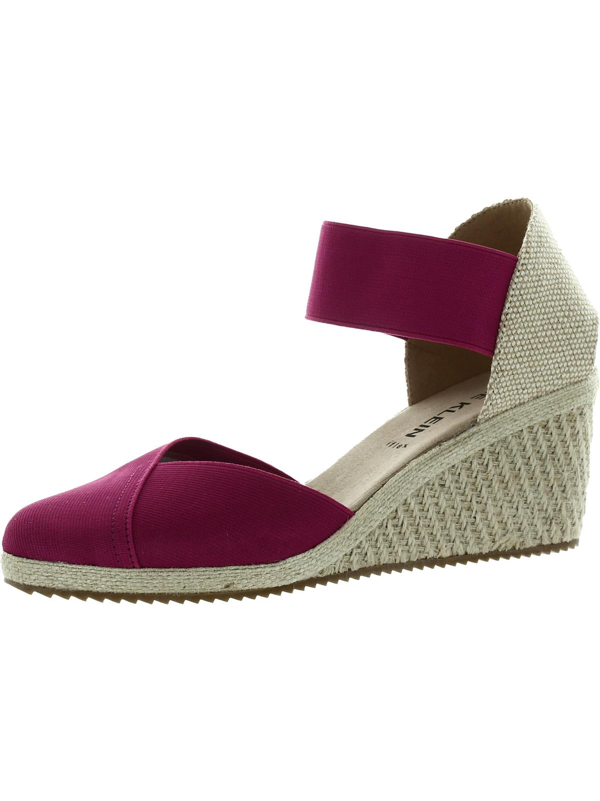 Anne Klein Womens Zoey Canvas Ankle Strap Espadrille Heels - Walmart.com