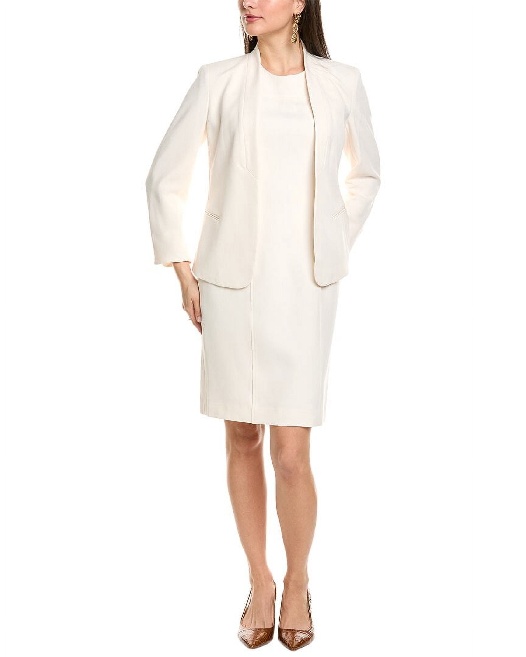 Anne Klein womens 2pc Jacket & Dress Set, 14, White - Walmart.com