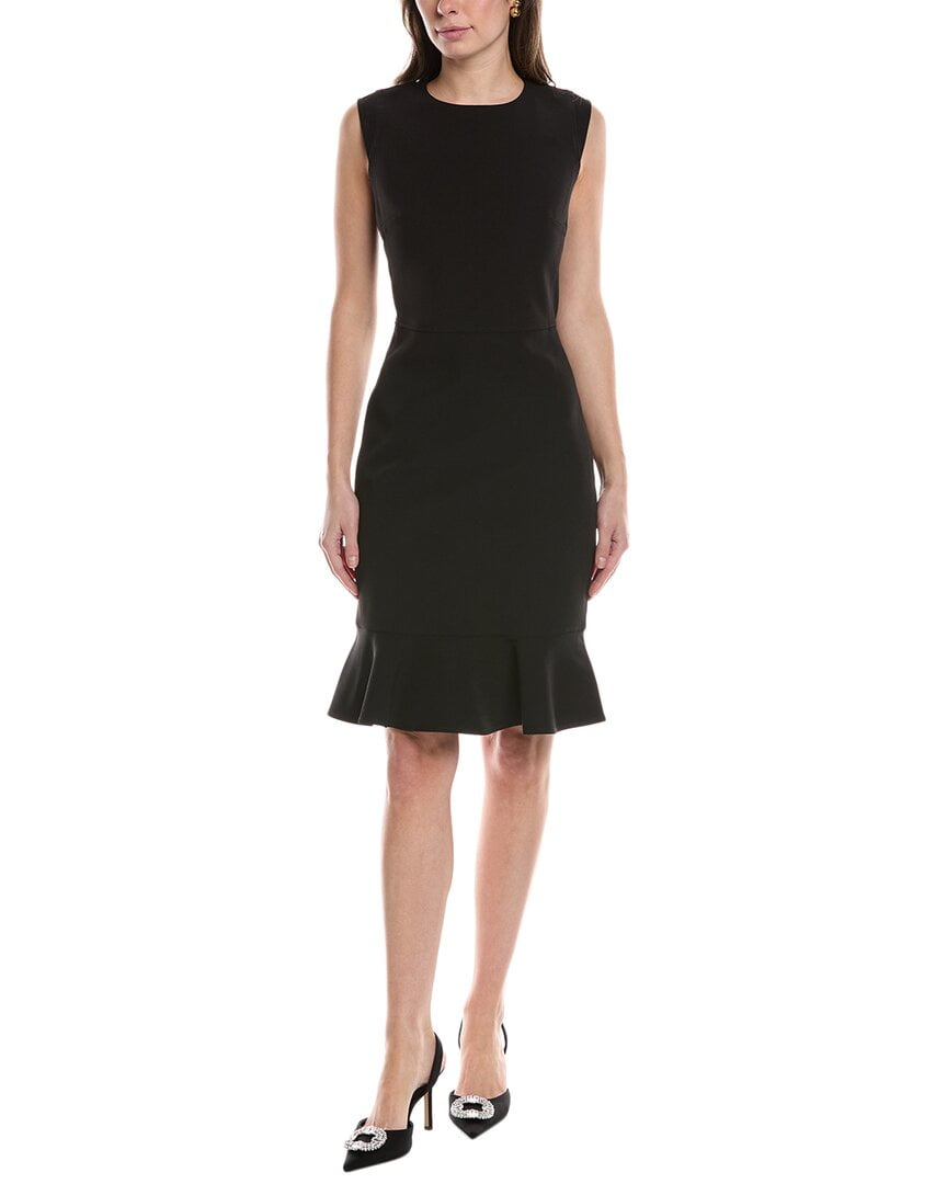 Anne Klein womens Ruffle Hem Sheath Dress, 6, Black - Walmart.com