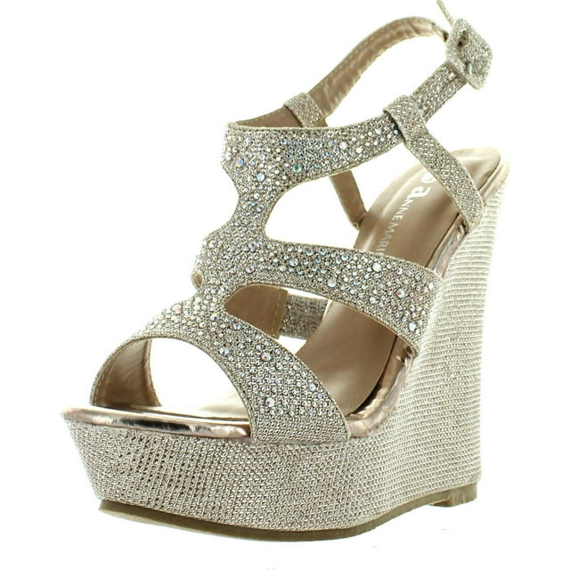 Anne Marie Womens KENDRA1 Open Toe High Heel Wedge Platform Sandal ...