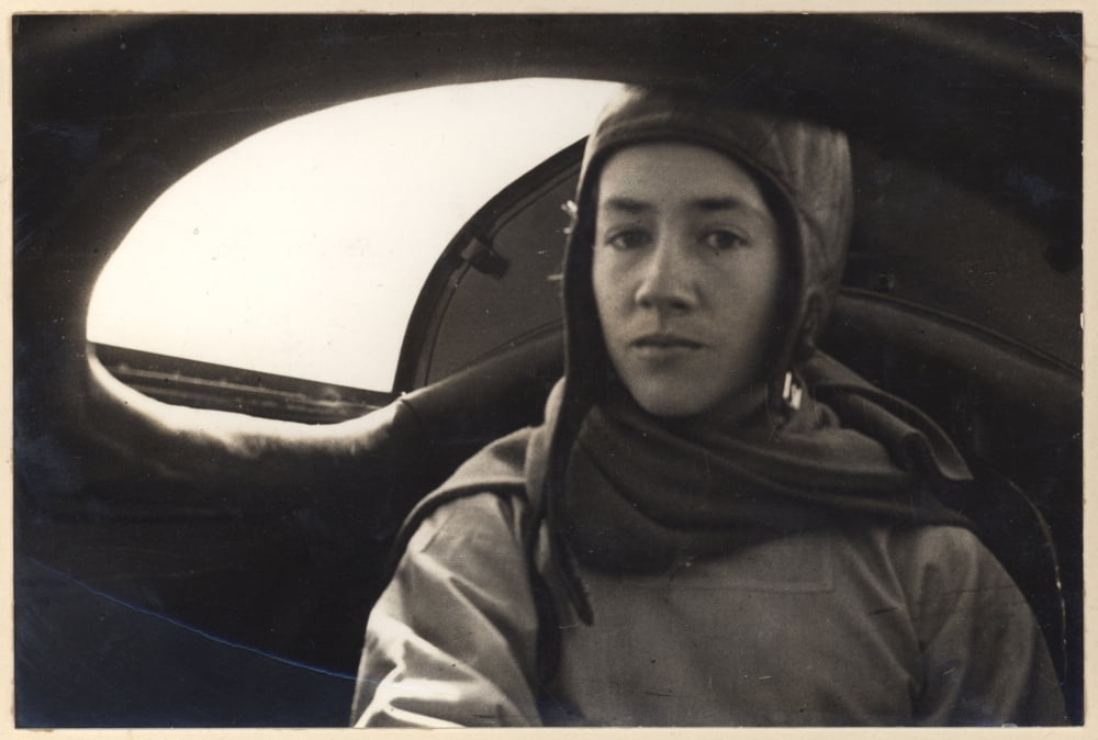Anne Morrow Lindbergh Inside The Rear Cockpit Of The Modified Lockheed ...