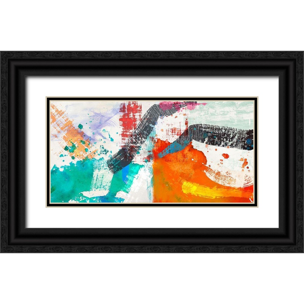 Anne, Munson 18x11 Black Ornate Wood Framed with Double Matting Museum ...