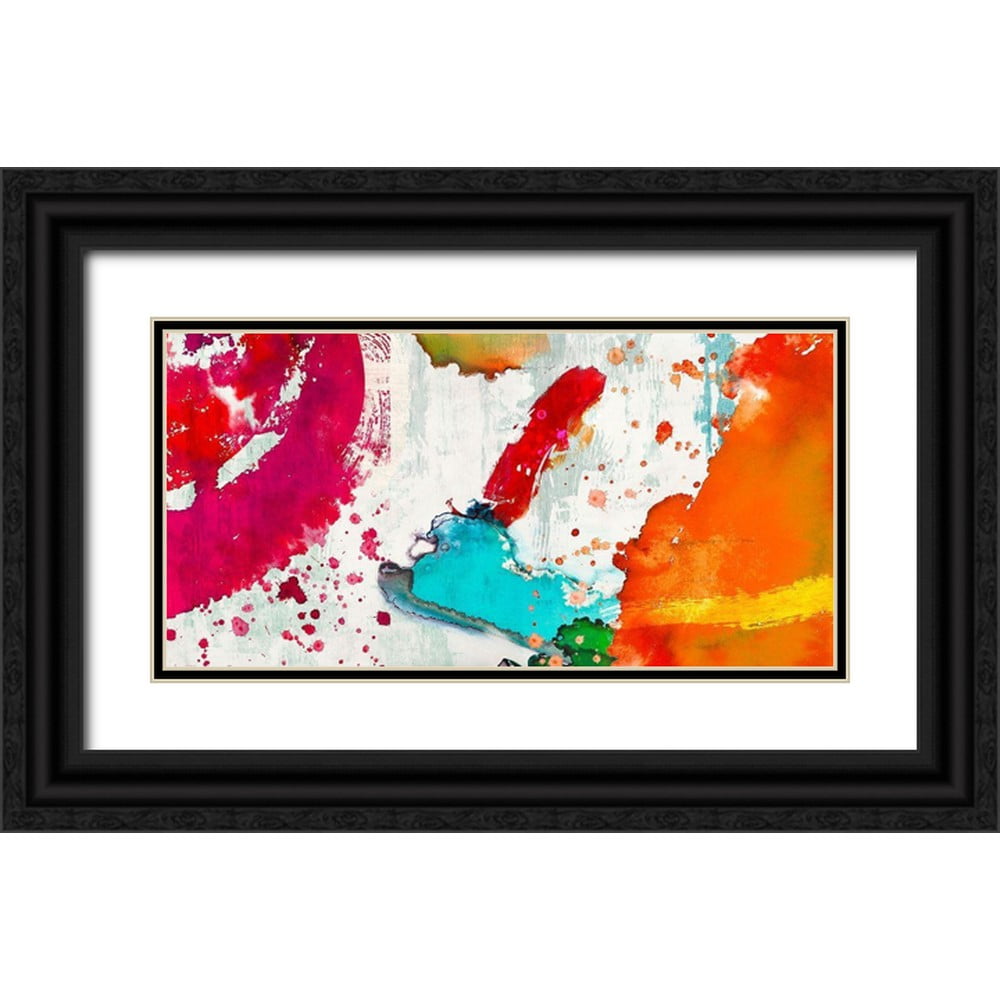 Anne, Munson 24x14 Black Ornate Wood Framed with Double Matting Museum ...