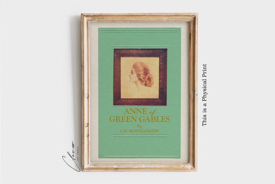 Anne Of Green Gables Book Cover, L. M. Montgomery Vintage Art, Classic ...