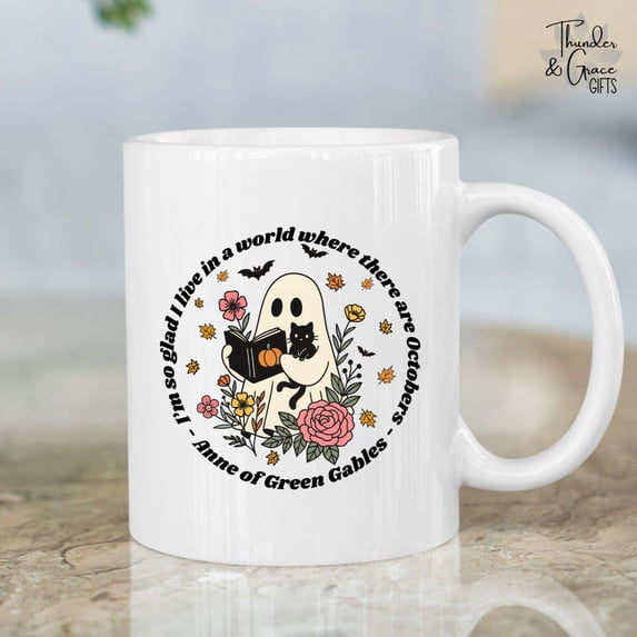 Anne Of Green Gables Quote Mug, KawaI1I Ghost Reading With Black C1At ...