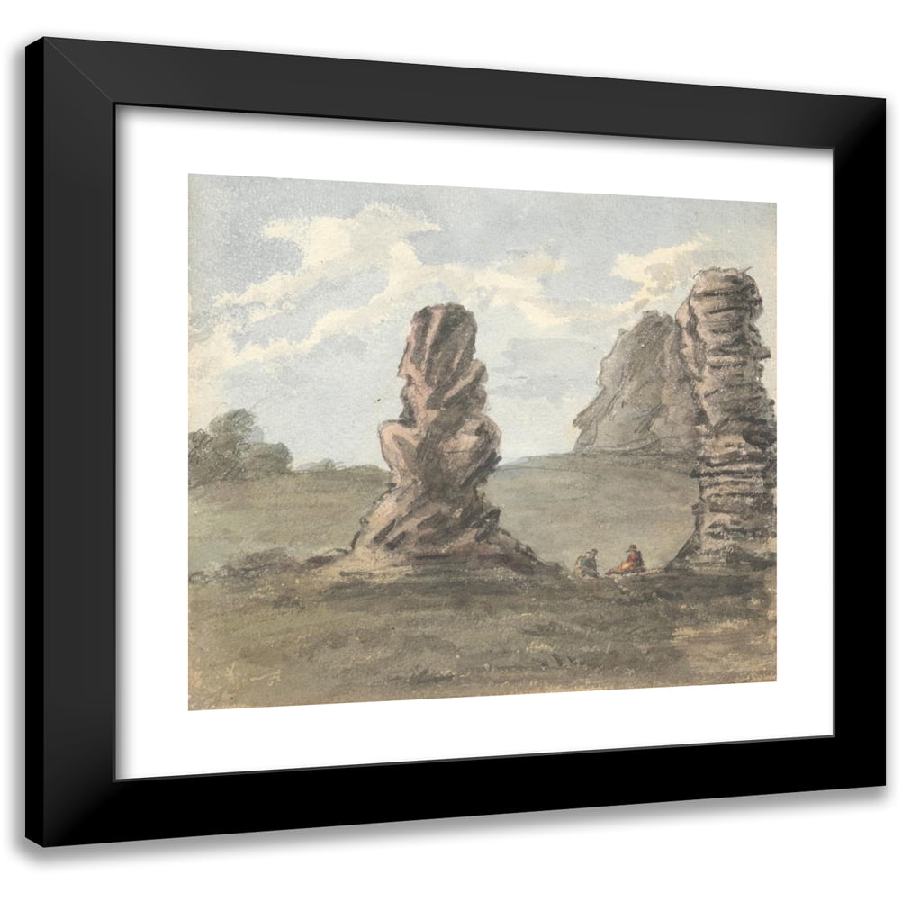 Anne Rushout 16x15 Black Modern Framed Museum Art Print Titled - Remains of Fort on Mt. St ...