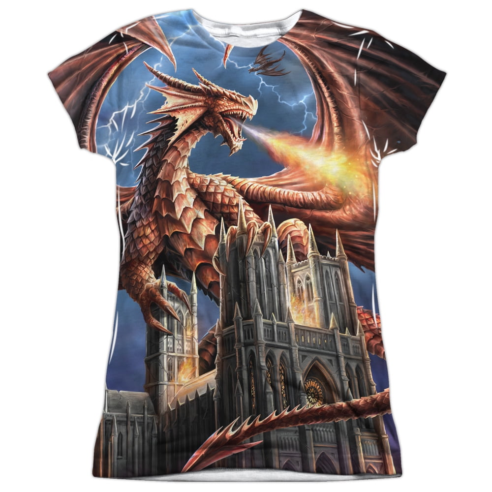 Anne Stokes Dragon's Fury Girls Jr Sublimation White - Walmart.com
