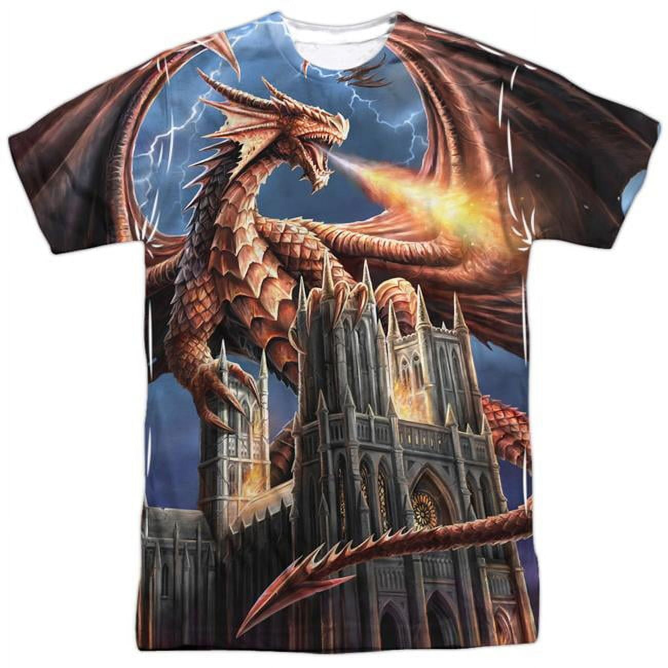 Anne Stokes Dragons Fury Unisex Adult Sublimated Costume T Shirt (Front ...