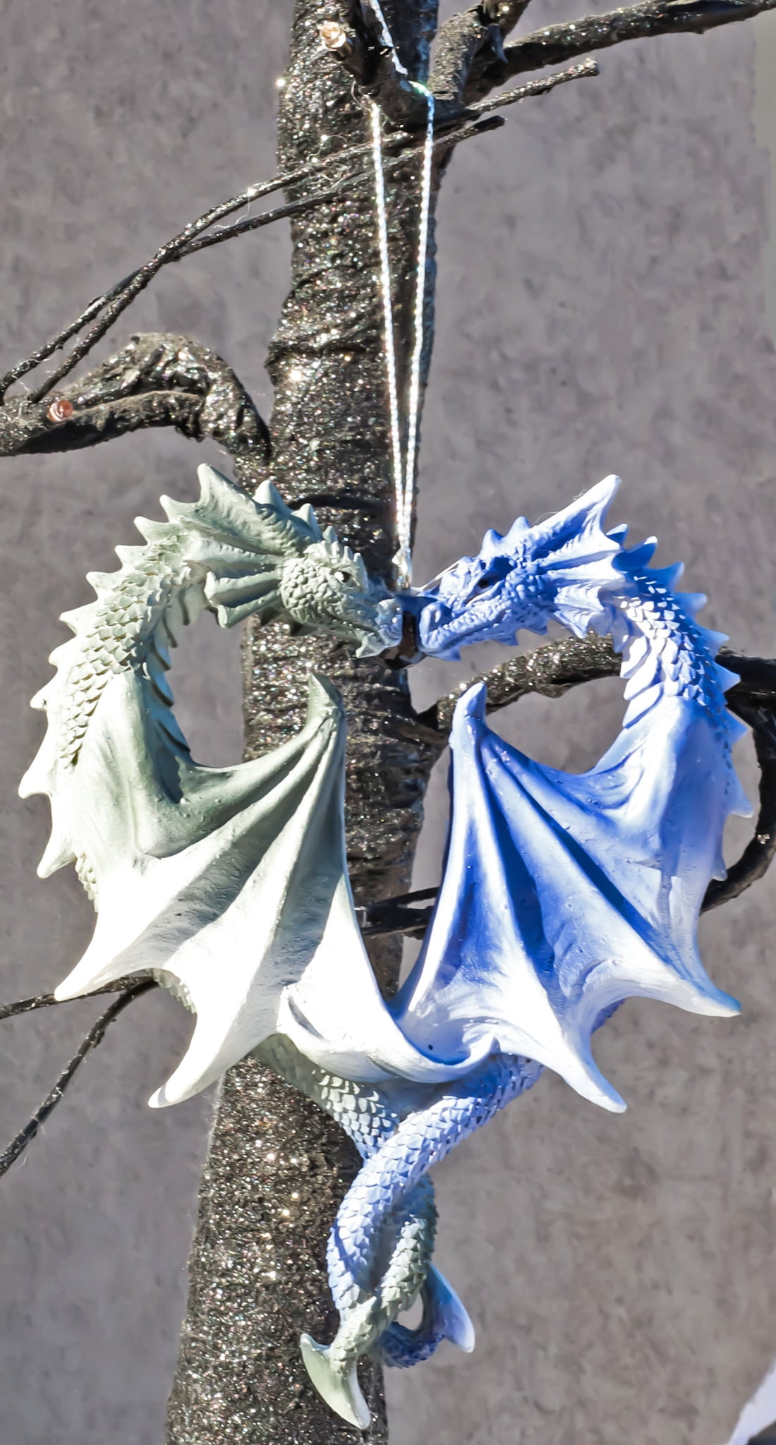 Anne Stokes Heart Shaped Night and Day Dragons Tree Hanging Ornament ...