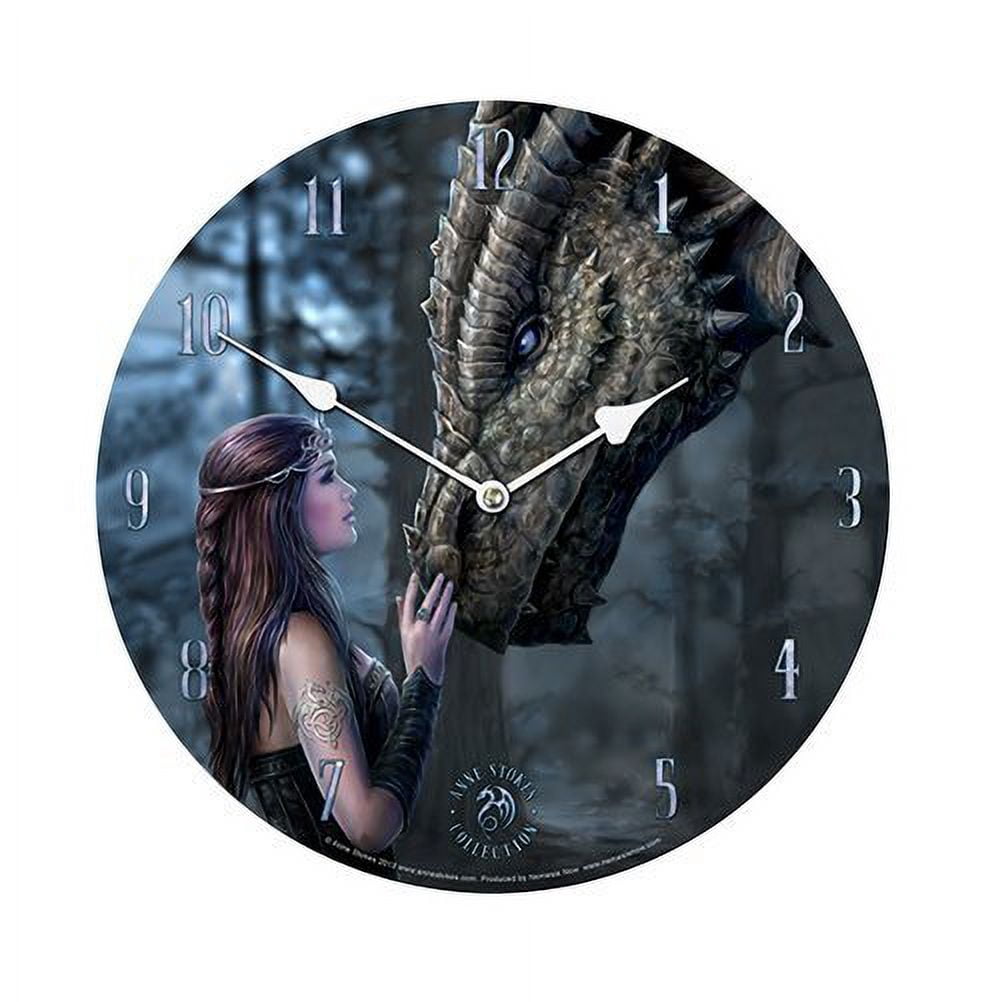 Anne Stokes Once Upon A Time Fairy Dragon Round Wall Clock - Walmart.com