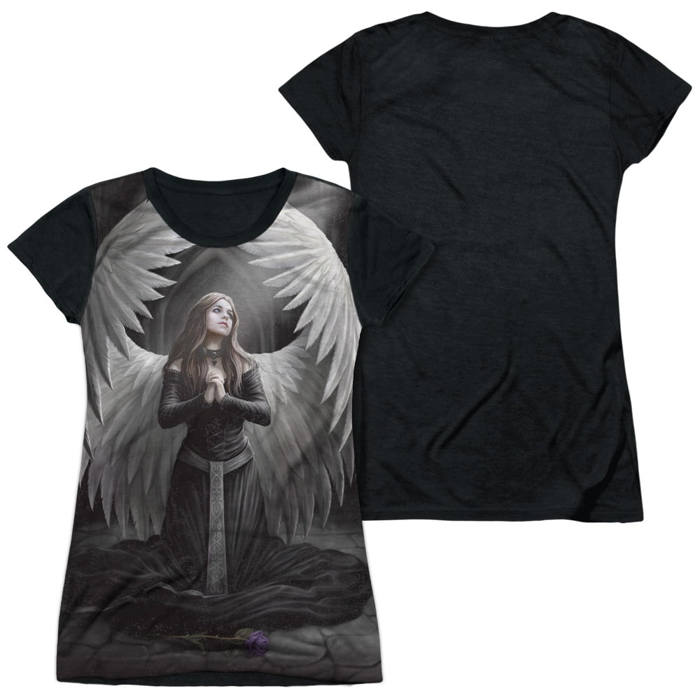 Anne Stokes - Prayer For The Fallen - Juniors Teen Girls Black Back ...