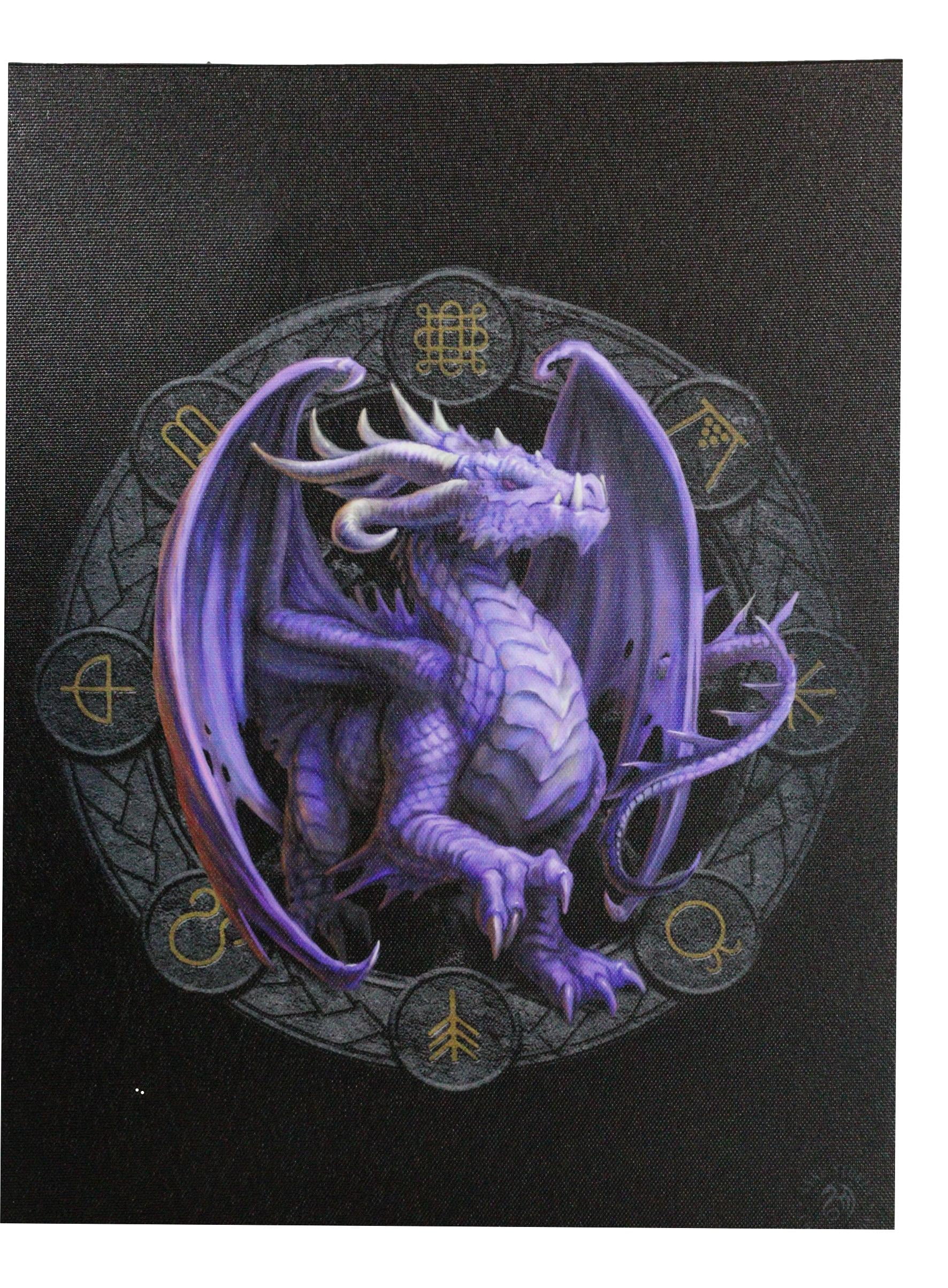 Anne Stokes Samhain Drake Sabbats Wheel of The Year Dragon Canvas Wall ...