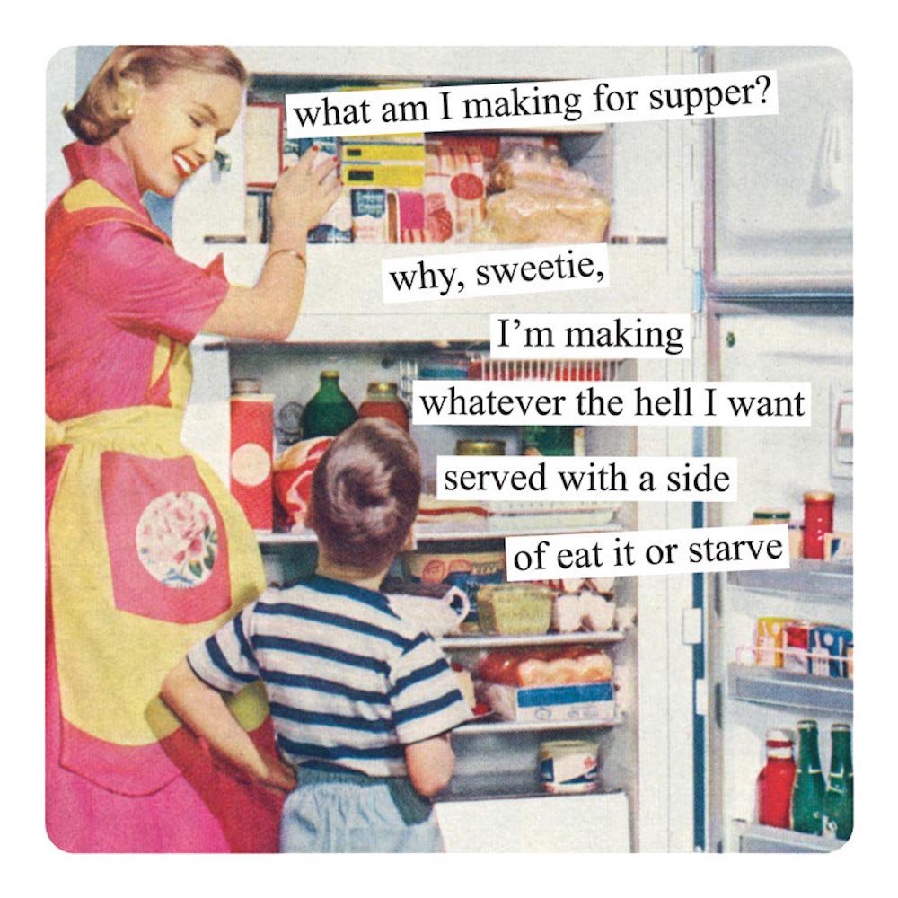 Anne Taintor Square Refrigerator Magnet - What Am I Making for Supper ...