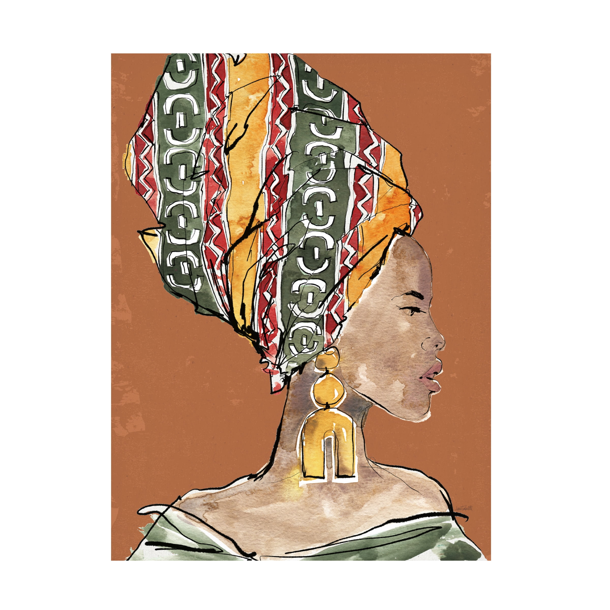 Anne Tavoletti African Flair Canvas Art - 24 x 32 Dimensions - Walmart.com