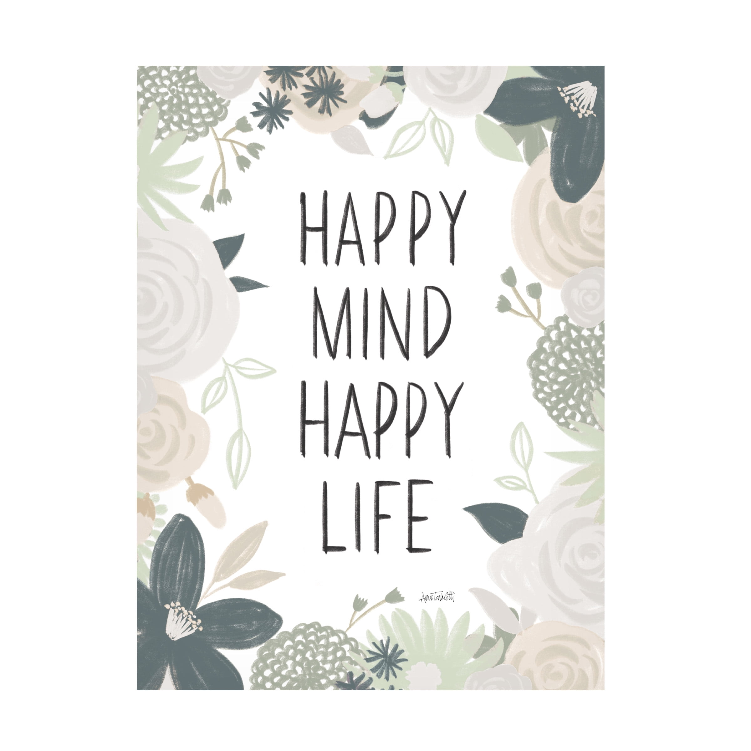 Anne Tavoletti 'Happy Thoughts I' Canvas Art - Walmart.com