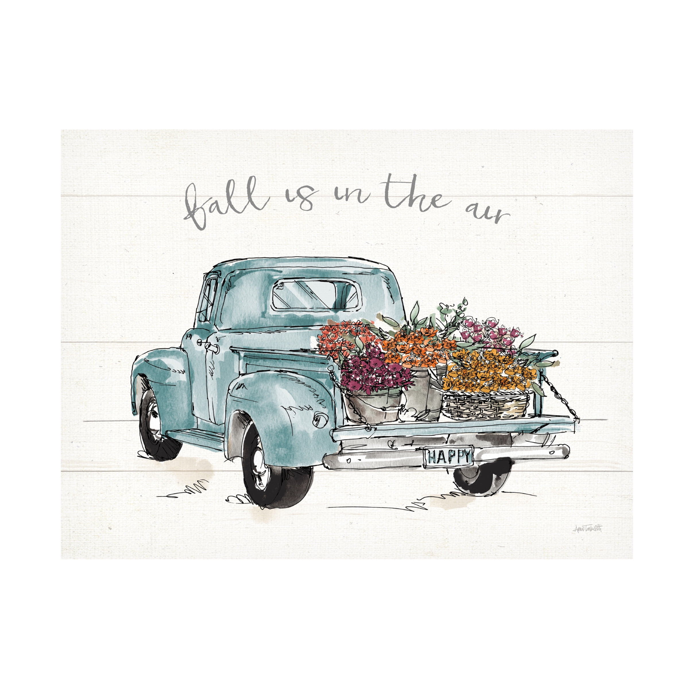 Anne Tavoletti 'Modern Farmhouse IX Blue Truck' Canvas Art - Walmart.com