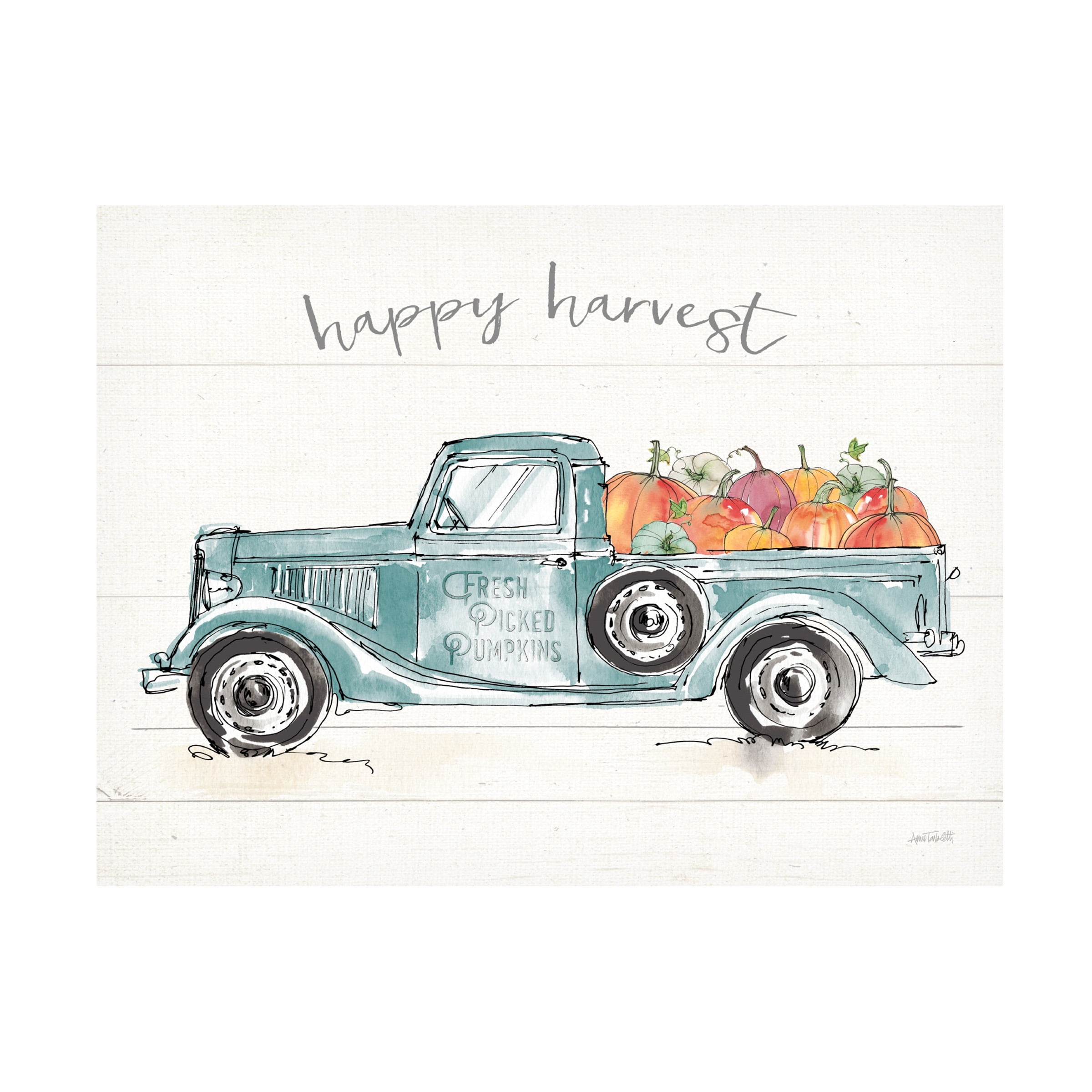 Anne Tavoletti 'Modern Farmhouse VIII Blue Truck' Canvas Art - Walmart.com