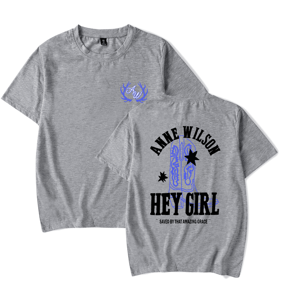 Anne Wilson Hey Girl Merch Unisex Oversized Soft Cotton Crewneck T ...