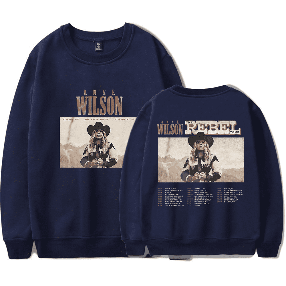 Anne Wilson Merch Sweatshirt Rebel Tour Crewneck Fashion Unisex Men ...