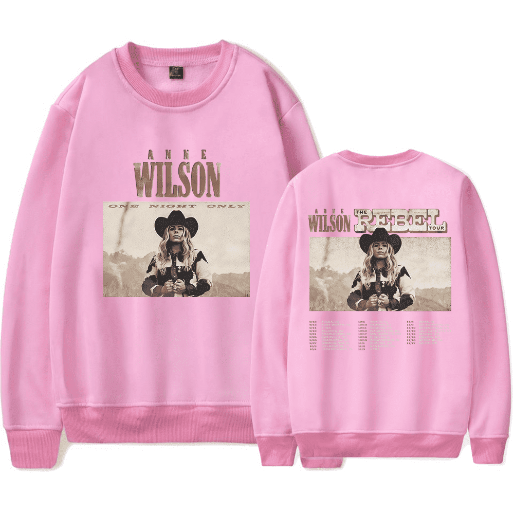 Anne Wilson Merch Sweatshirt Rebel Tour Crewneck Fashion Unisex Men ...