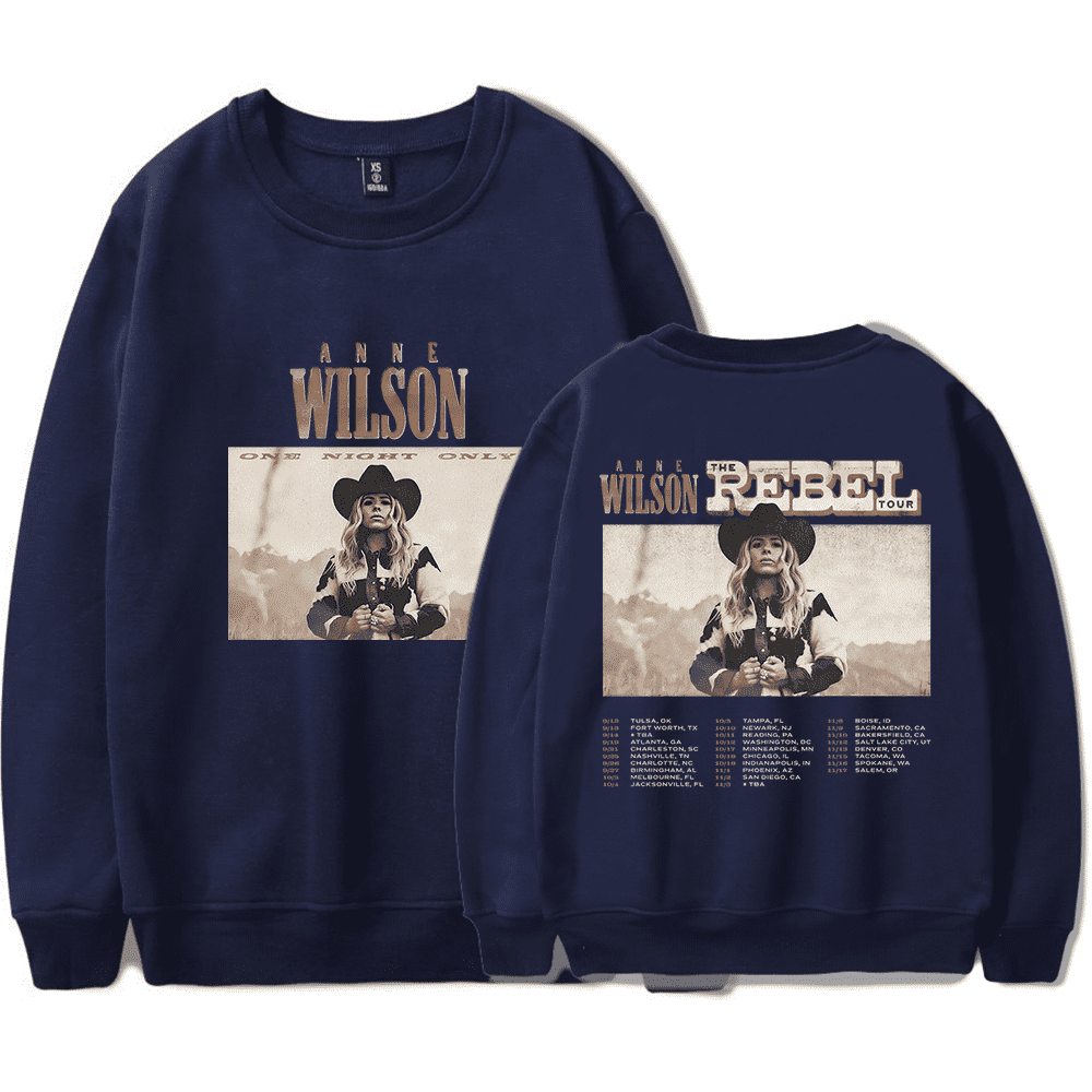 Anne Wilson Merch Sweatshirt Rebel Tour Crewneck Fashion Unisex Men ...