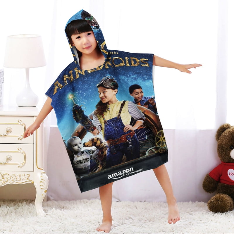 Annedroids Hooded Poncho Towels, Soft & Absorbent Microfiber Beach ...