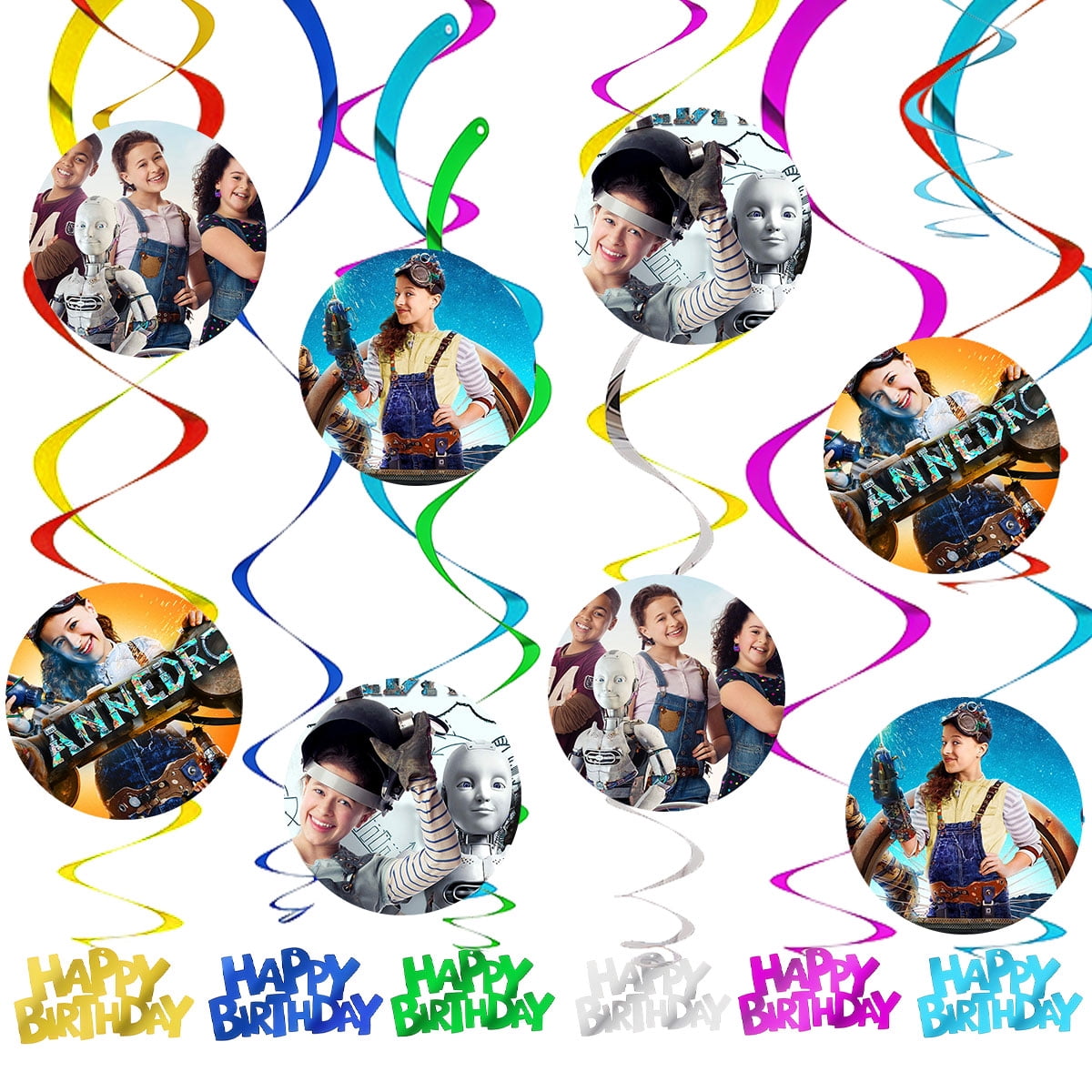 Annedroids Party Decorations Hanging Swirl Sign Whirls Birthday ...