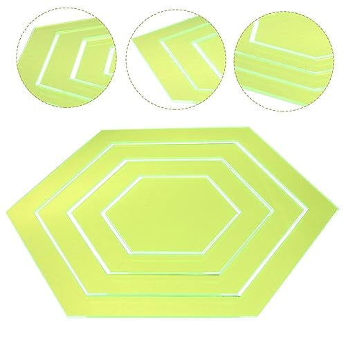 Anneome 4pcs Tool Hexagon Shaped Quilting Template Sewing Templates ...