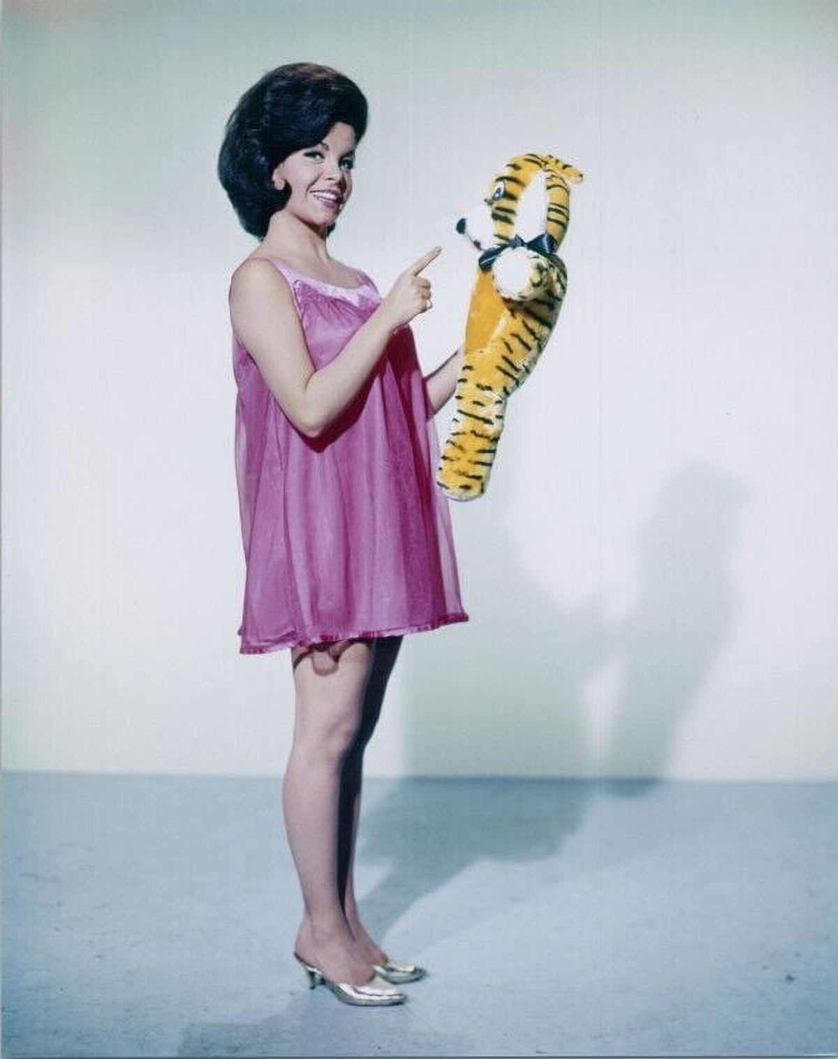 Annette Funicello full length in purple neglige smiling pose 4x6 photo ...