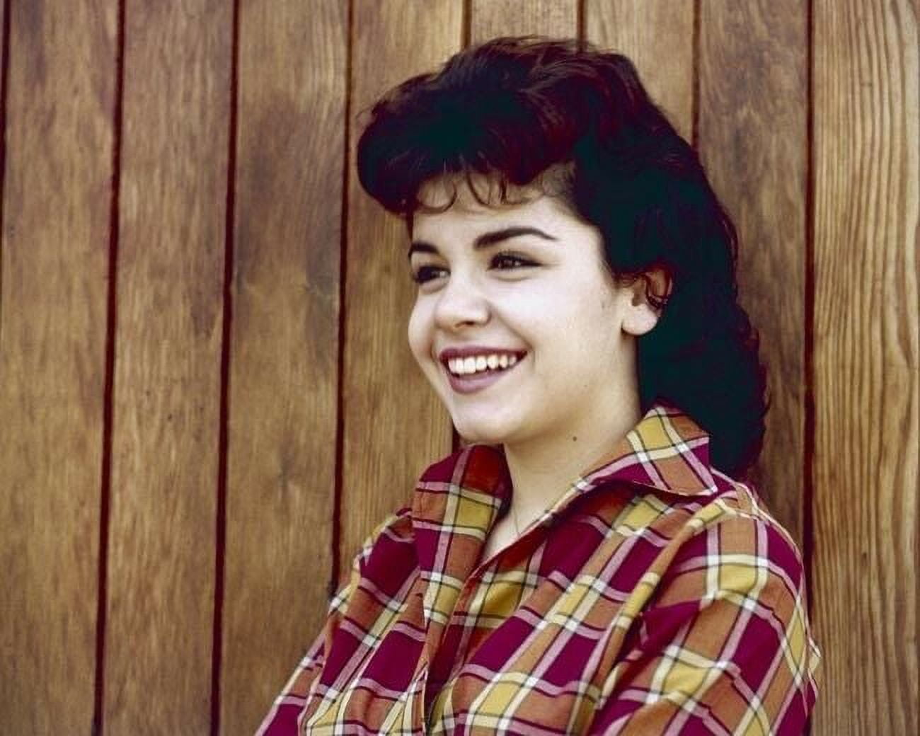 Annette Funicello smiling portrait 1960's in red checkered shirt 8x10 ...