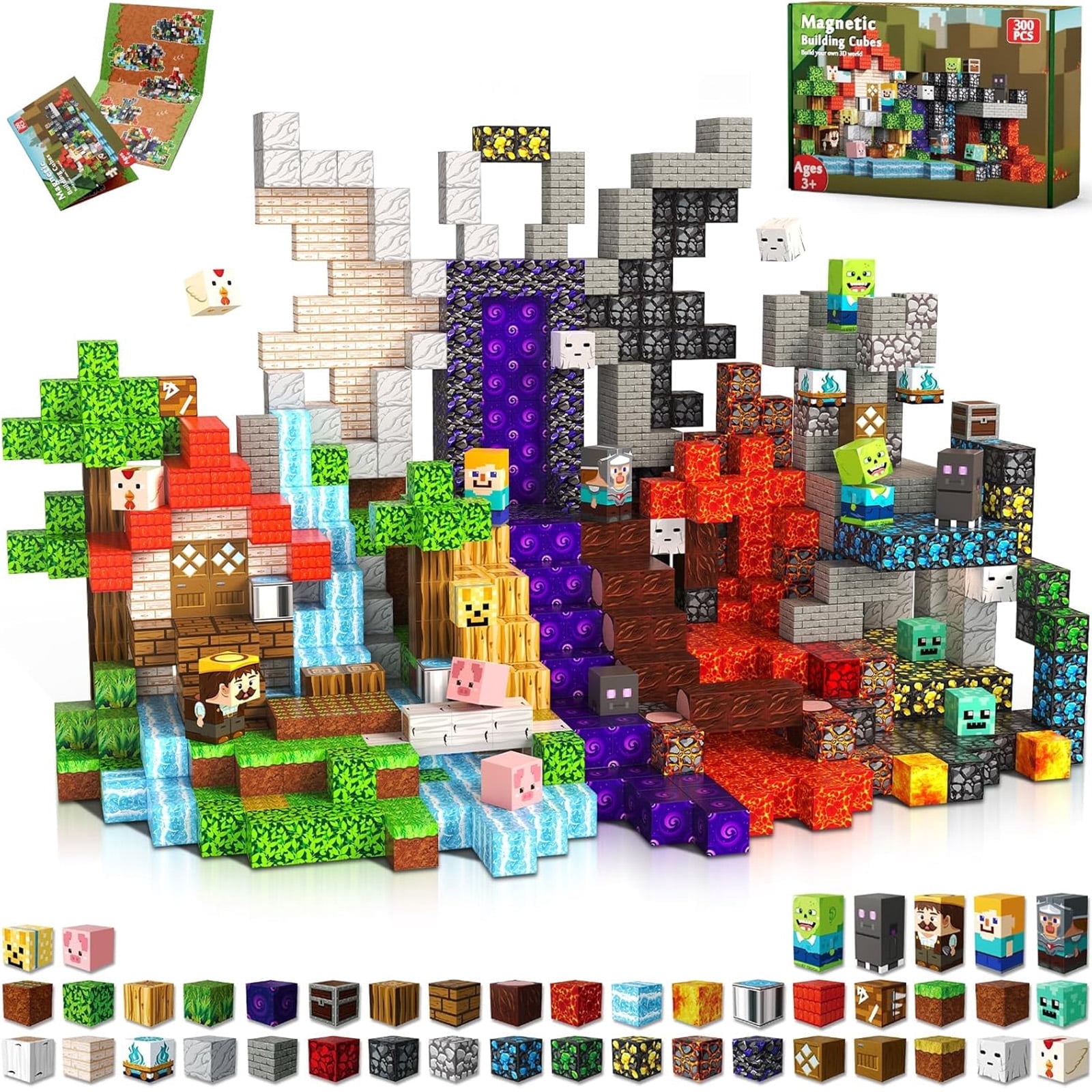 Annexfun Magnetic Building Blocks, 300Pcs, Themed, Durable, Educational ...