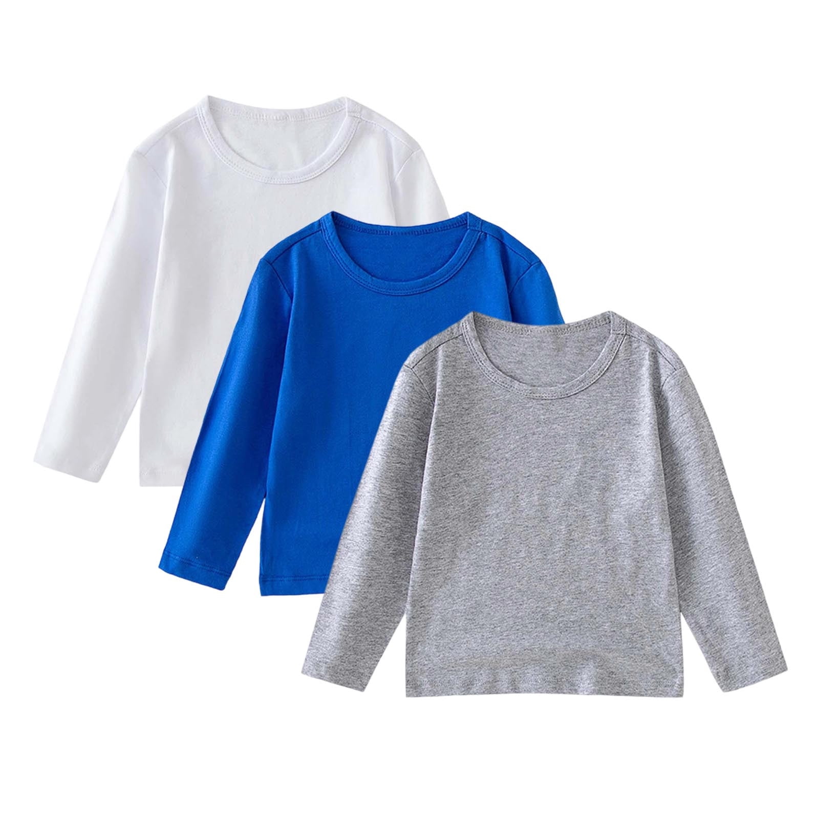 Annhoo 3pc Baby Boys Girls Tops Cotton Casual Long Sleeve Crew Neck ...