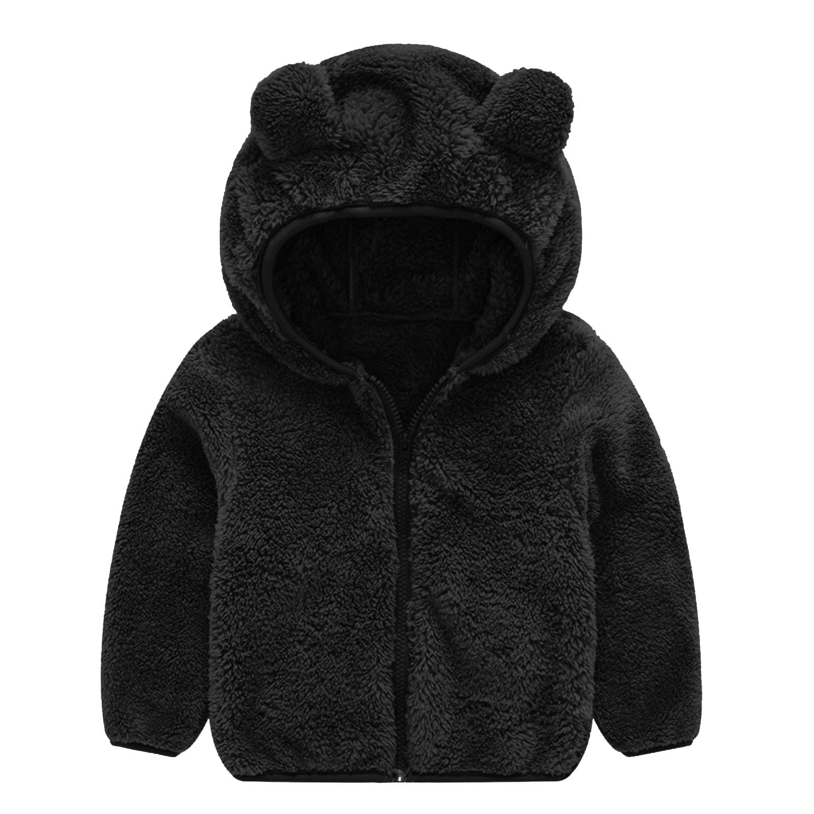 Annhoo Baby Boys Girls Plush Jackets Winter Cozy Warm Long Sleeve Hoodies with Cute Ears Infant ...