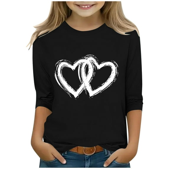 Annhoo Boy Girl Fashion Tops Round Neck Long Sleeve Valentine's Day ...