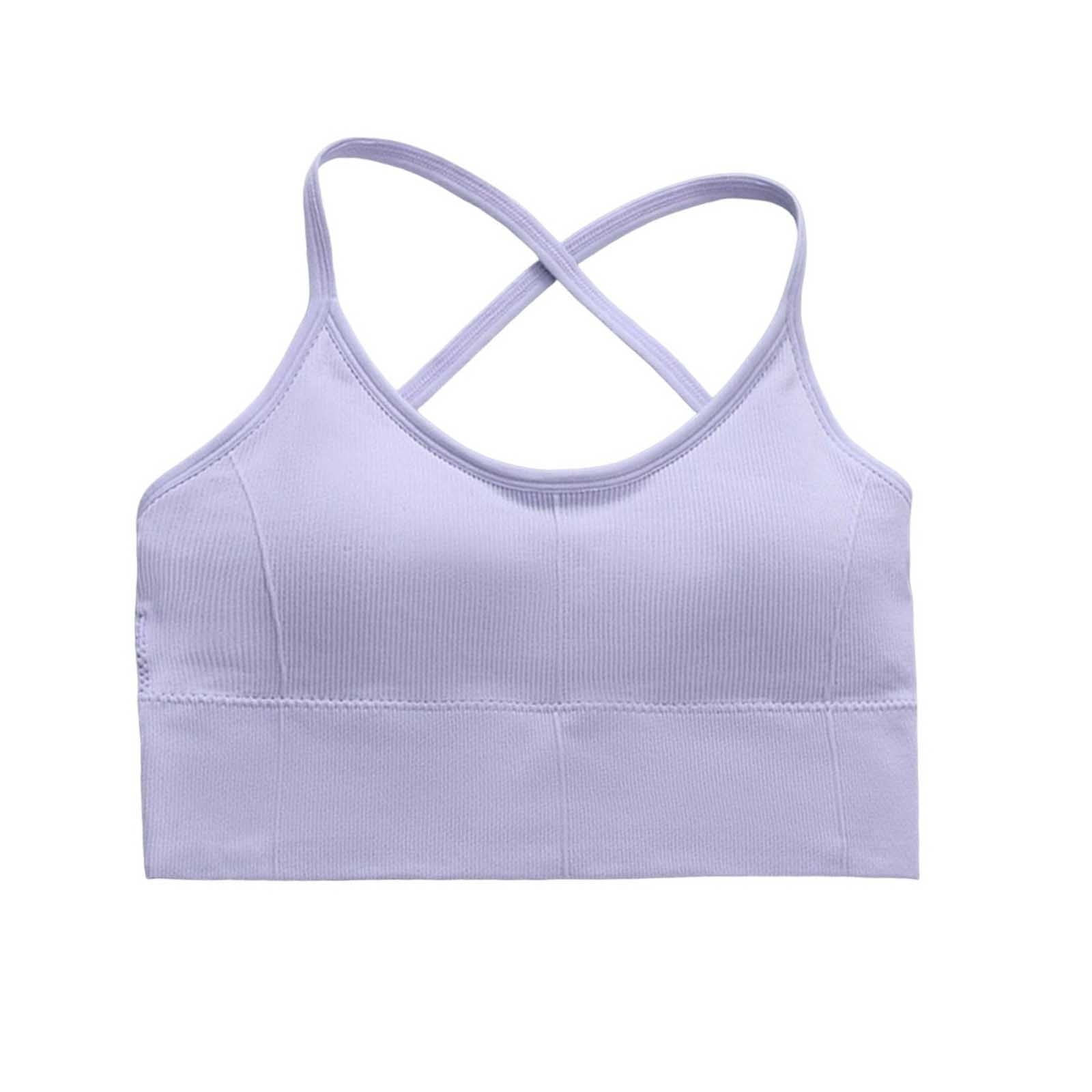 Annhoo Bras for Women Athletic High Support Solid Color Lightweight ...