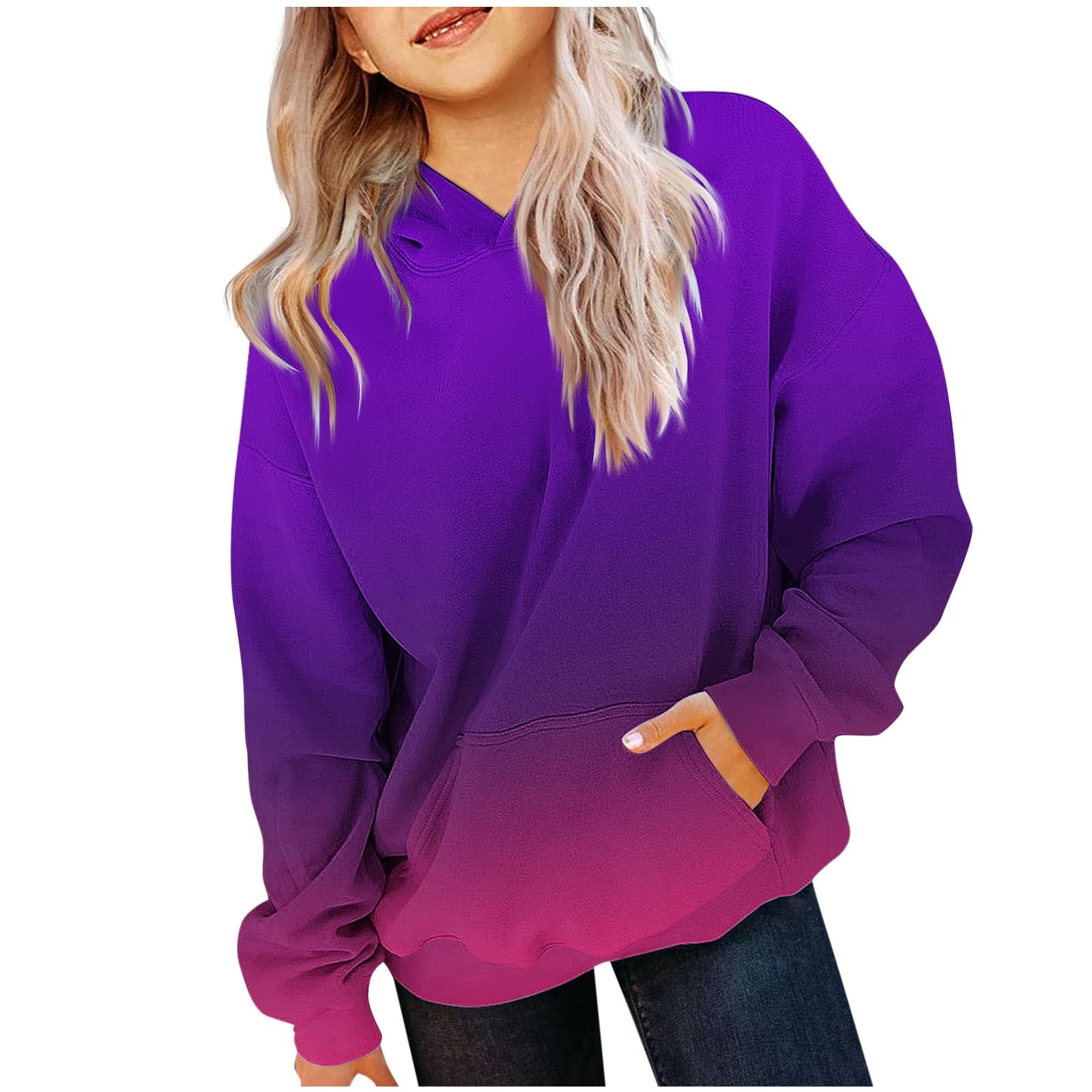 Annhoo Cute Hoodies for Girls Trendy Long Sleeve Oversized Sweatshirts ...