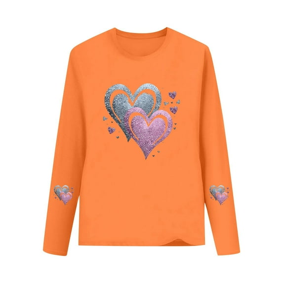 Annhoo Cute Tops for Children Loose Long Sleeve Round Neck Print ...