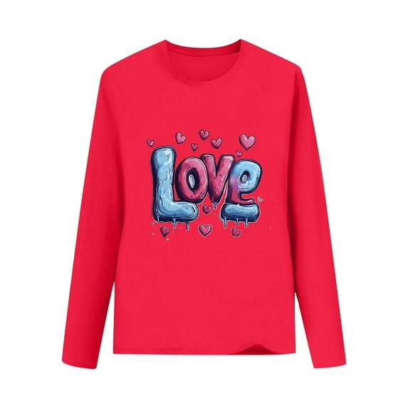 Annhoo Cute Tops for Children Loose Long Sleeve Round Neck Print ...