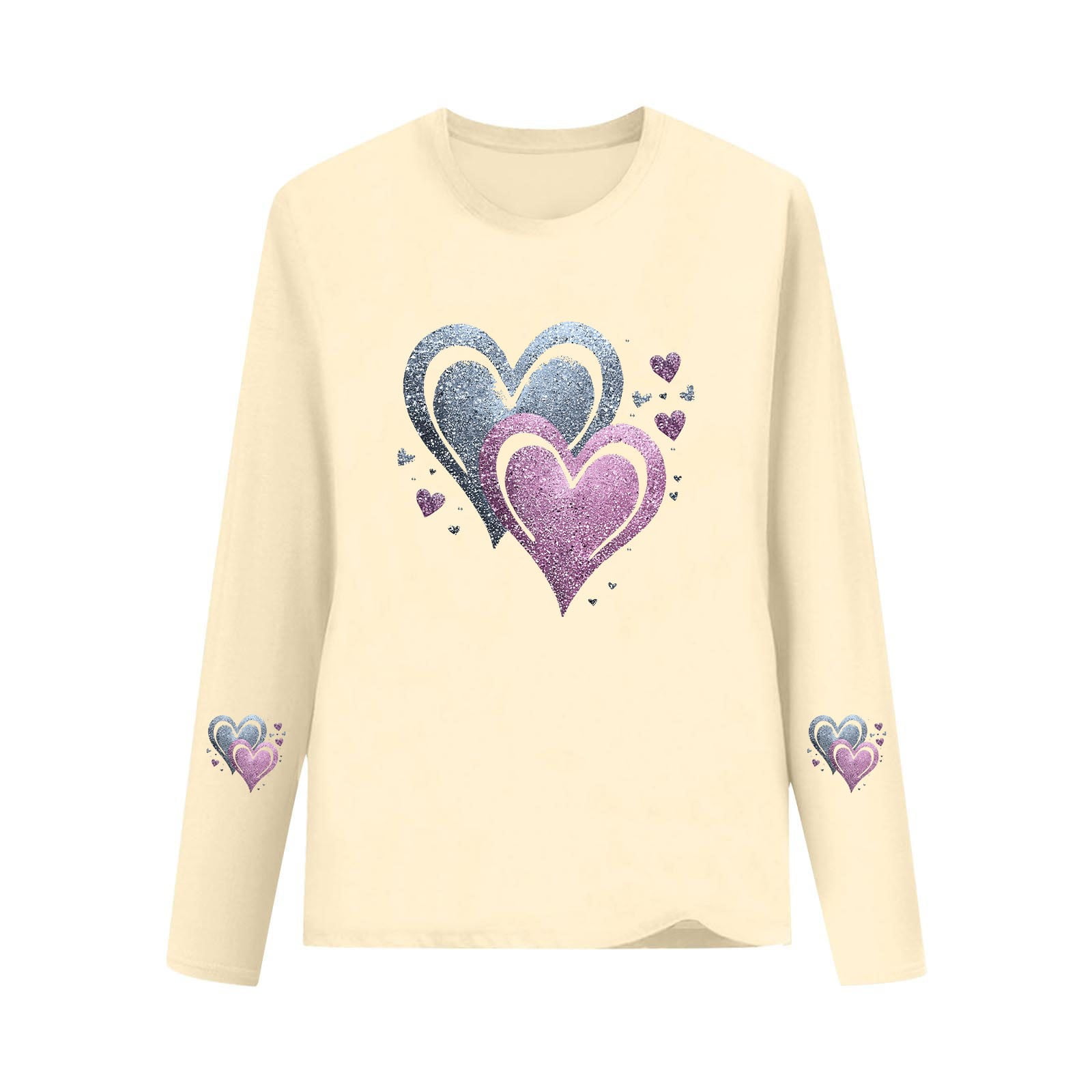 Annhoo Cute Tops for Children Loose Long Sleeve Round Neck Print ...