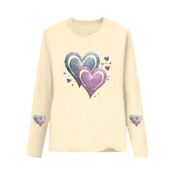 Annhoo Cute Tops for Children Loose Long Sleeve Round Neck Print ...