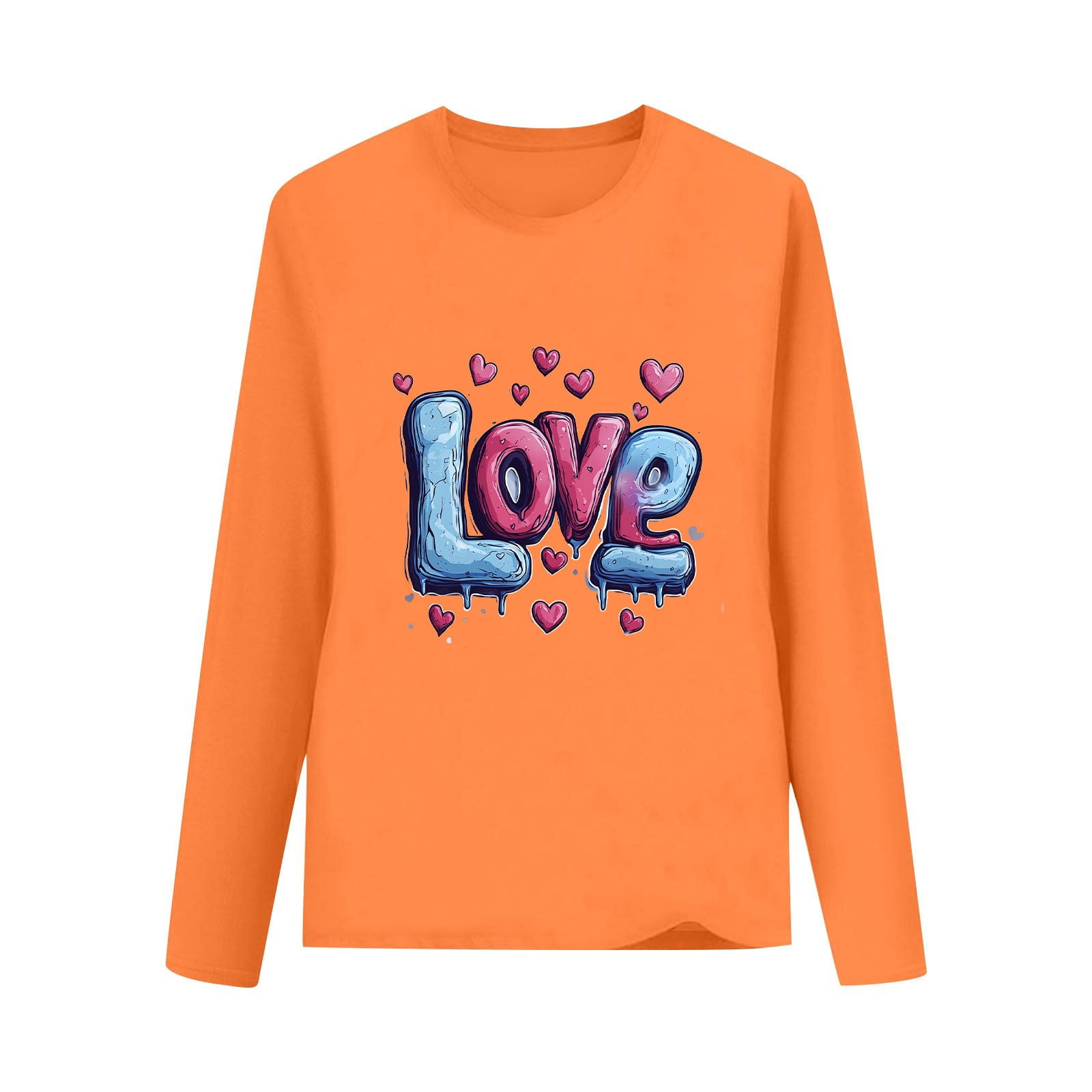 Annhoo Cute Tops for Children Loose Long Sleeve Round Neck Print ...