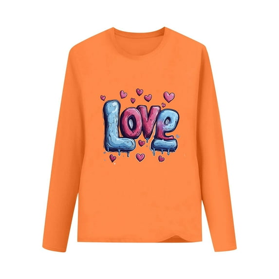 Annhoo Cute Tops for Children Loose Long Sleeve Round Neck Print ...