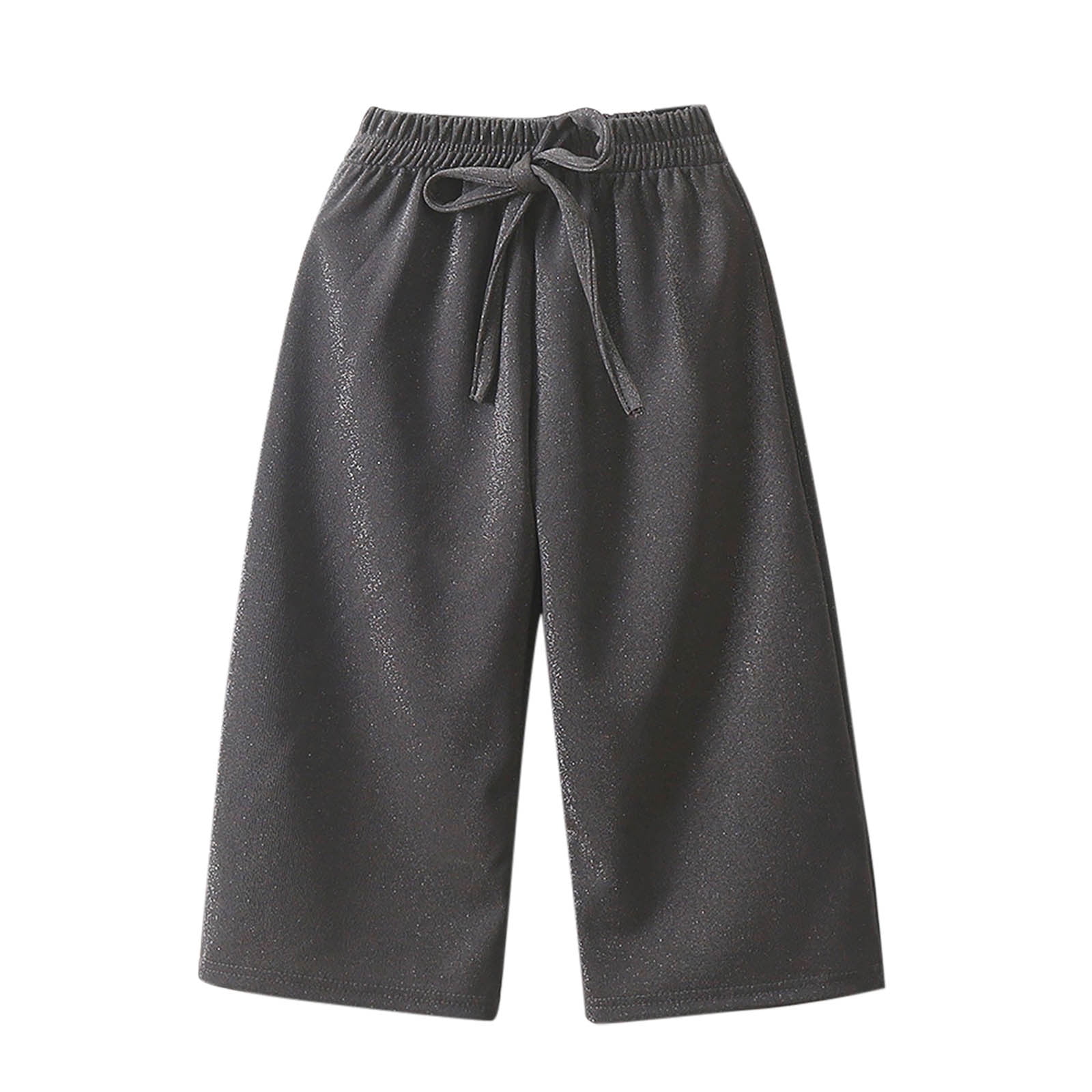 Annhoo Fall Pants for Girl Casual High Waisted Drawstring Straight Leg ...