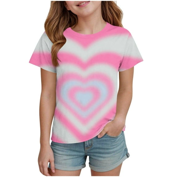 Annhoo Fashion Casual Tops for Kids Boy Girl Short Sleeve Block Color ...