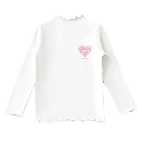 Annhoo Fashion Tops for kids Long Sleeve Half Neck Ruffled Trim Cute ...